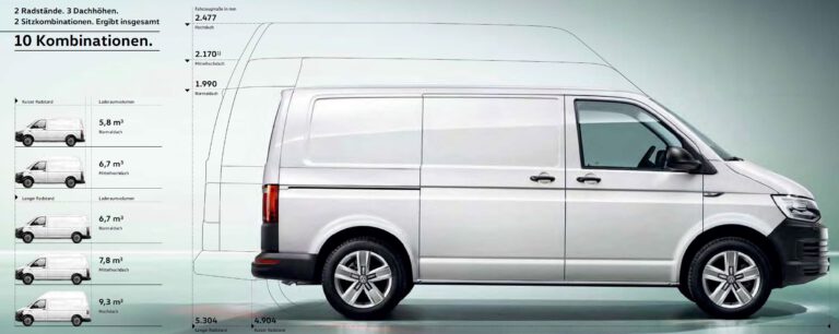 Vw T6 Technische Daten Abmessungen